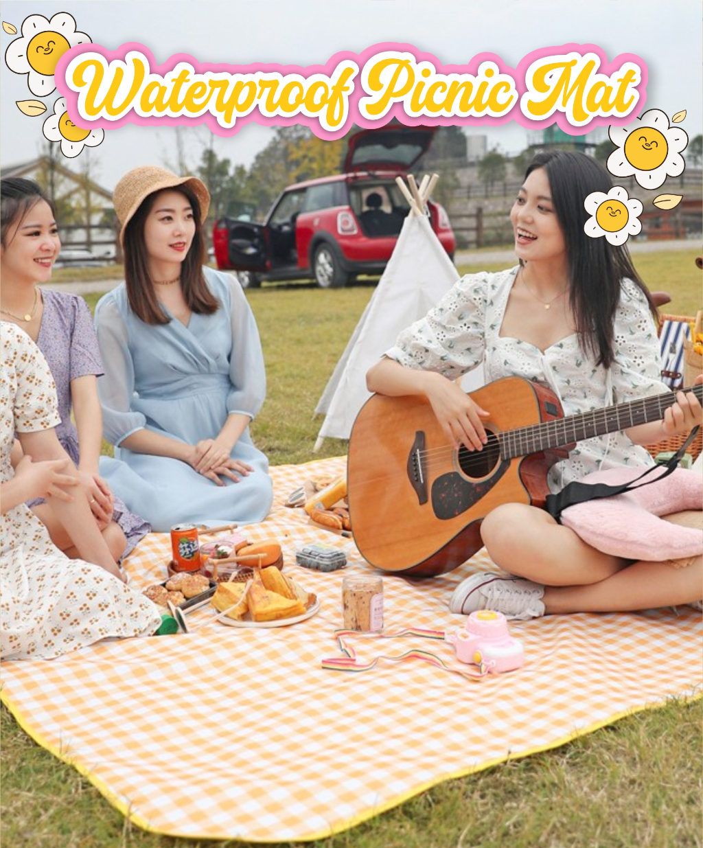 Picnic Mat 145*200cm Foldable Tikar Picnic Waterproof Camping Mat ...