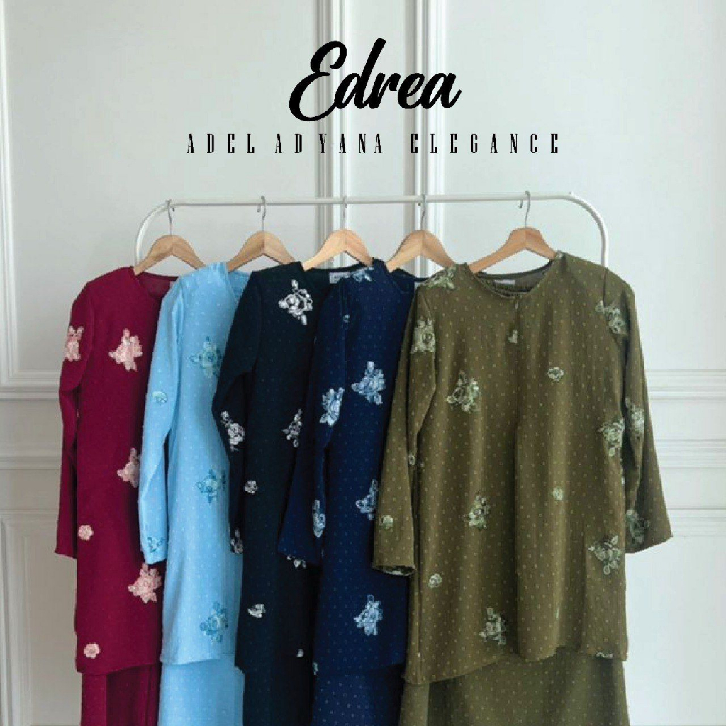 [READYSTOK ADEL] Baju Kurung Edrea I Kurung Murah I Baju Kurung Moden 2022 I Kurung Sulam XS S M ...