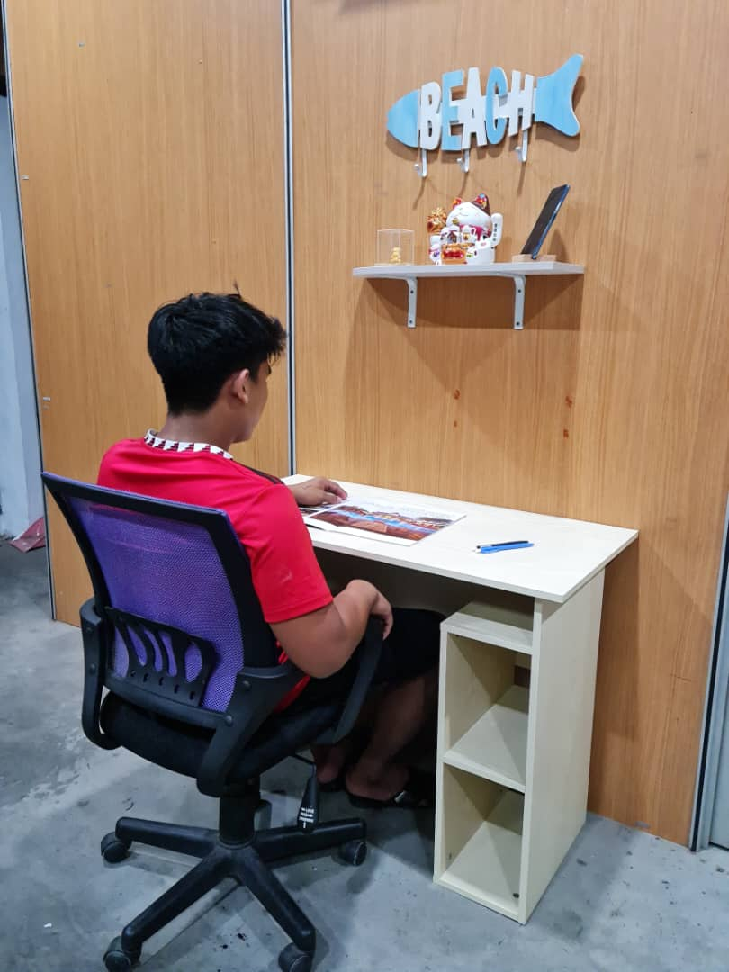 Waterproof DIY Meja Small Desk Study Desk Meja Table Office Table ...