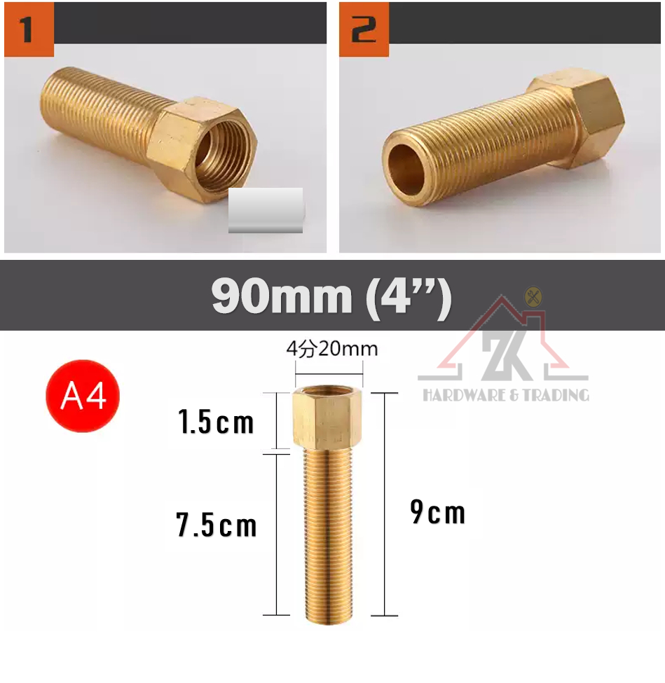 MF Brass Fitting Pillar Sink Tap Extension Connector Kitchen Faucet ...