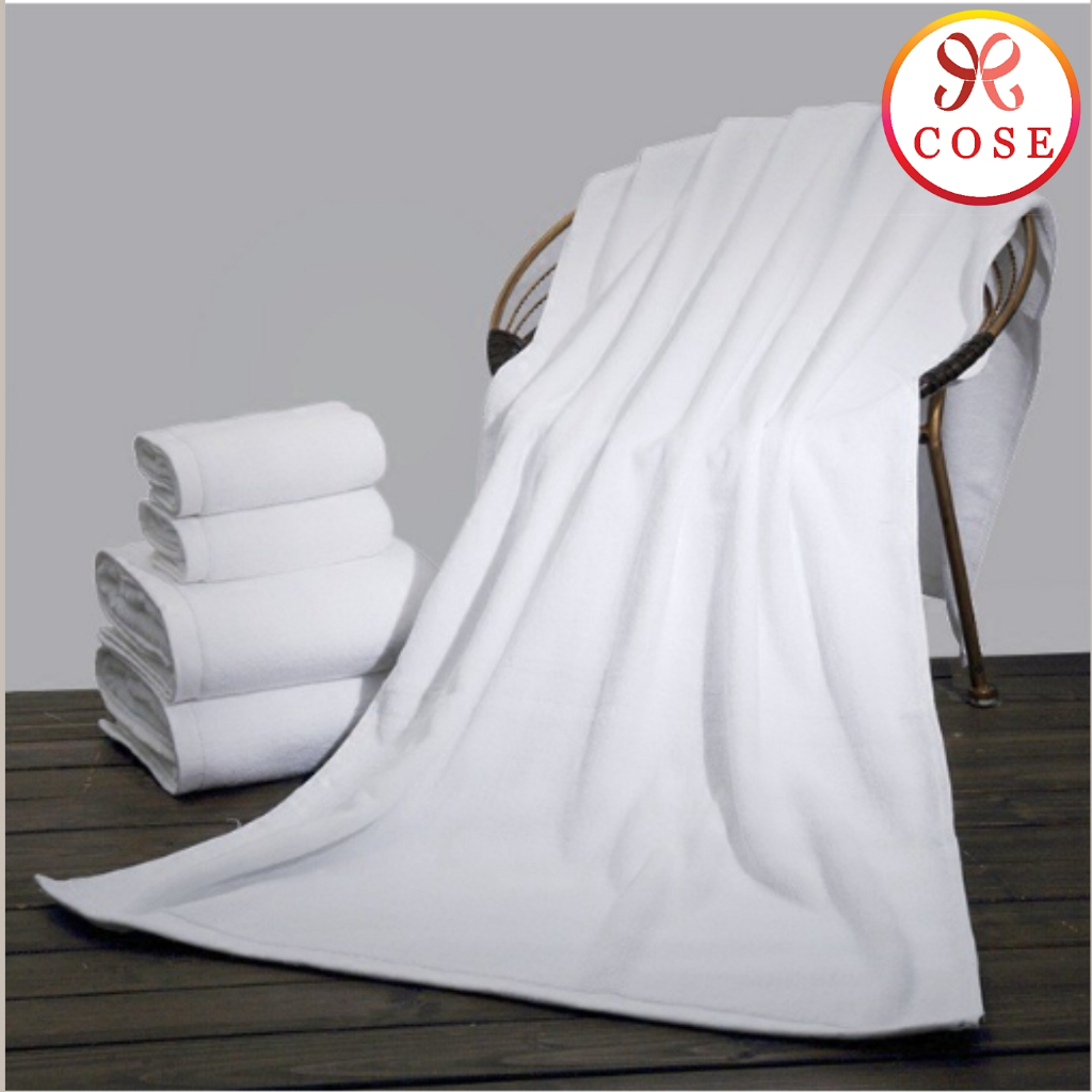 COSE 100% Cotton Premium Hotel Towel Thick Bath Towel White Water ...
