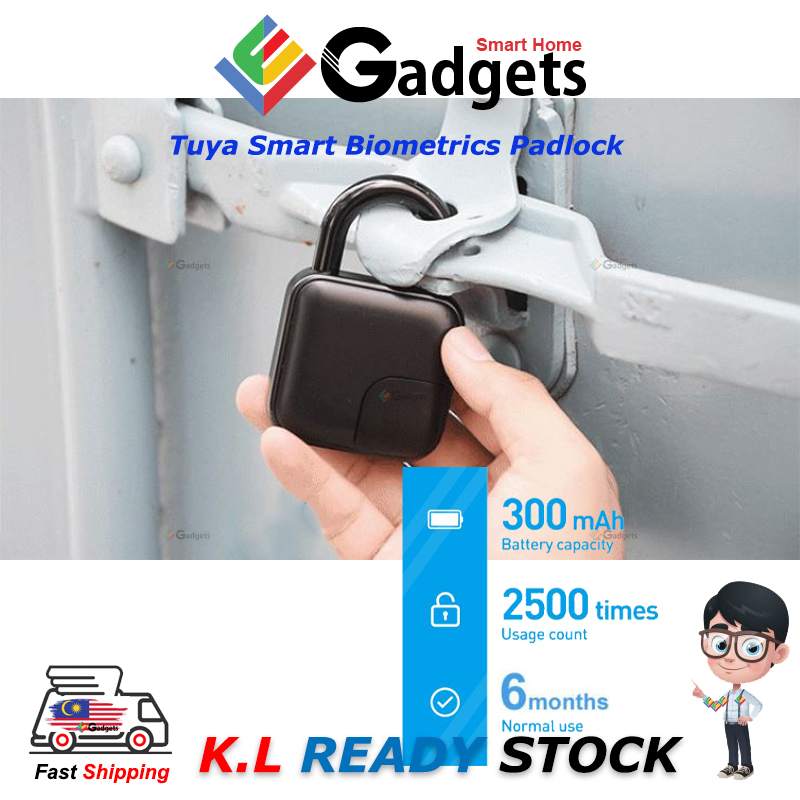 Tuya Smart Bluetooth Fingerprint Biometric Padlock Security Home Door ...