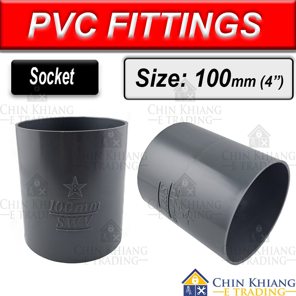 4" / 100mm PVC Fittings SWV Socket Elbow Tee Grey Penyambung Pipe Kelabu 4 Inches | Shopee Malaysia