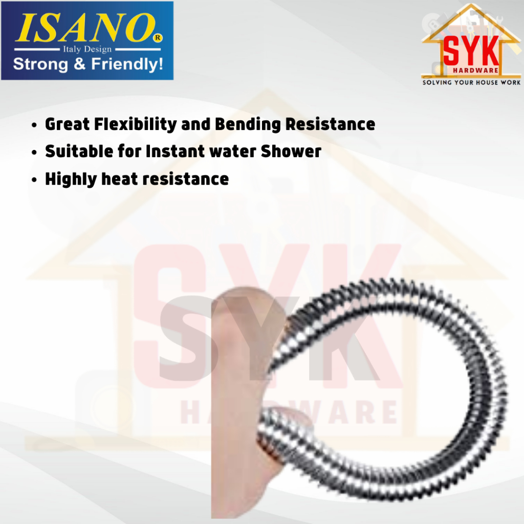 SYK Isano Stainless Steel Shower Hose Flexible Hose Bathroom Bidet Hose ...