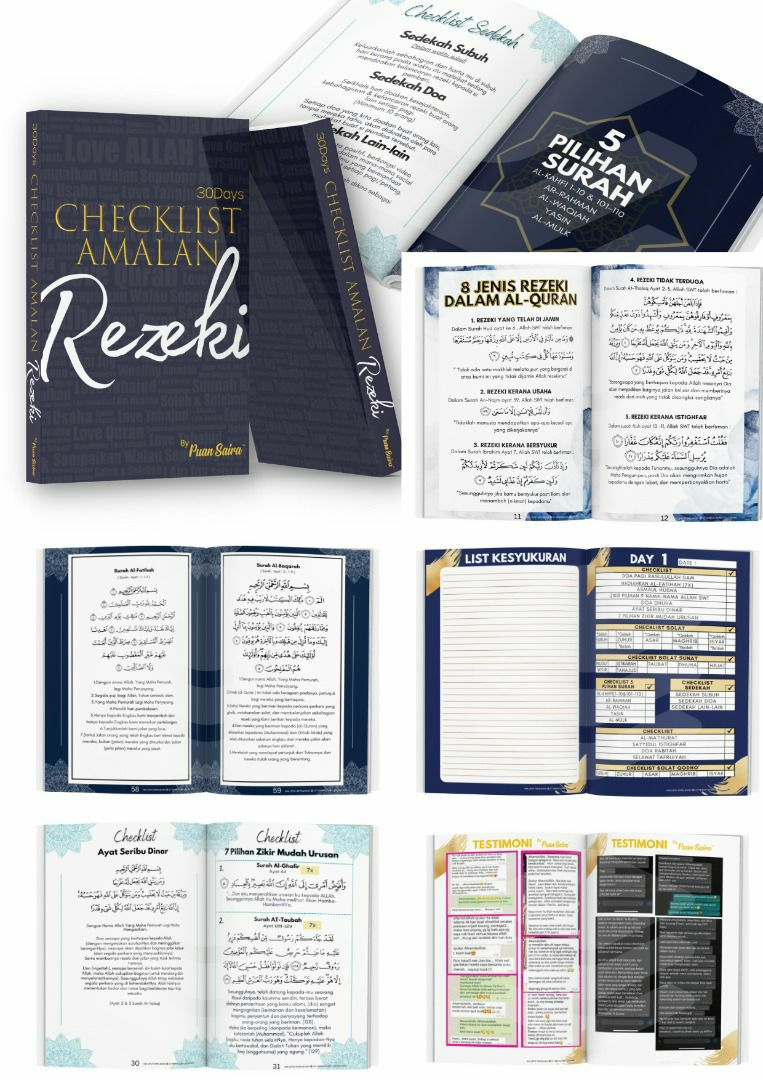 Buku Amalan Wanita Muslimah - Amalan Harian Wanita | Checklist Amalan ...
