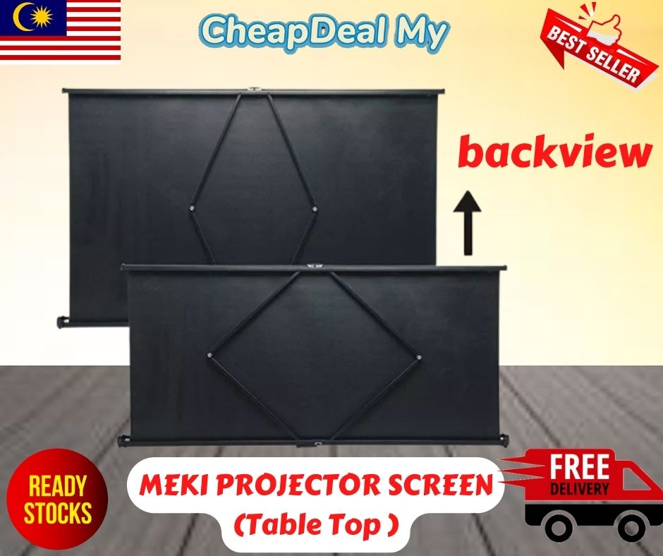 Skrin projektor atas meja Meki /Meki Table top projector screen all ...