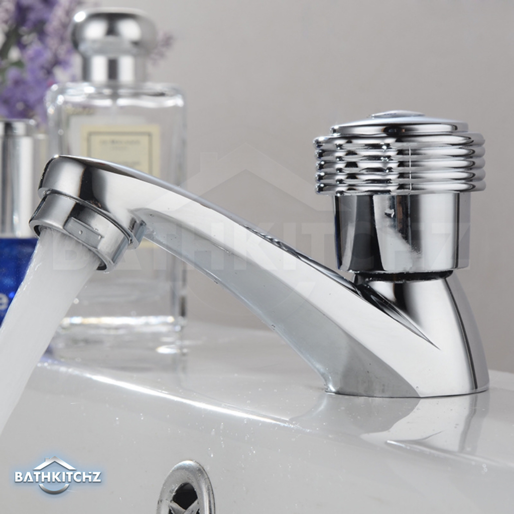 BATHKITCHZ 304 Stainless Steel/Zinc Alloy Basin Tap Cold Water Bathroom ...