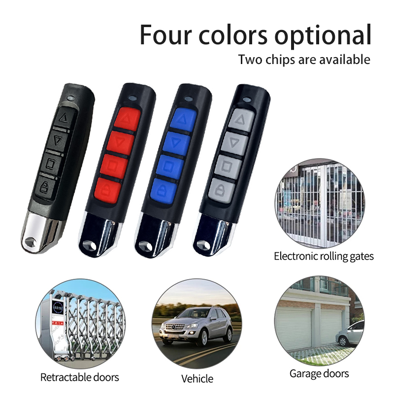 👍330/433mhz Auto Gate Remote Control 4 Button Garage Door Remote Key ...