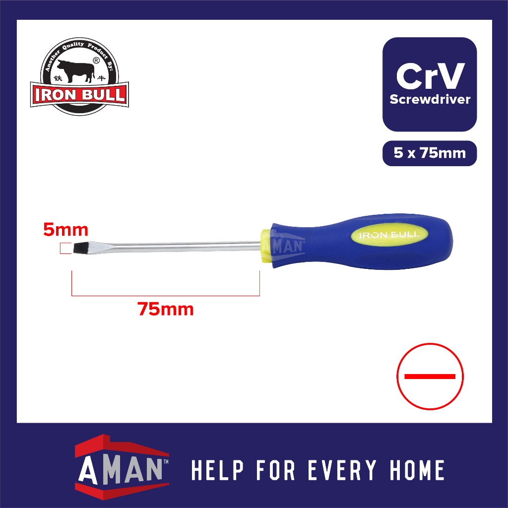 IRON BULL Magnetic Hammer Screwdriver 2 Way Dual Function Stubby Screw ...