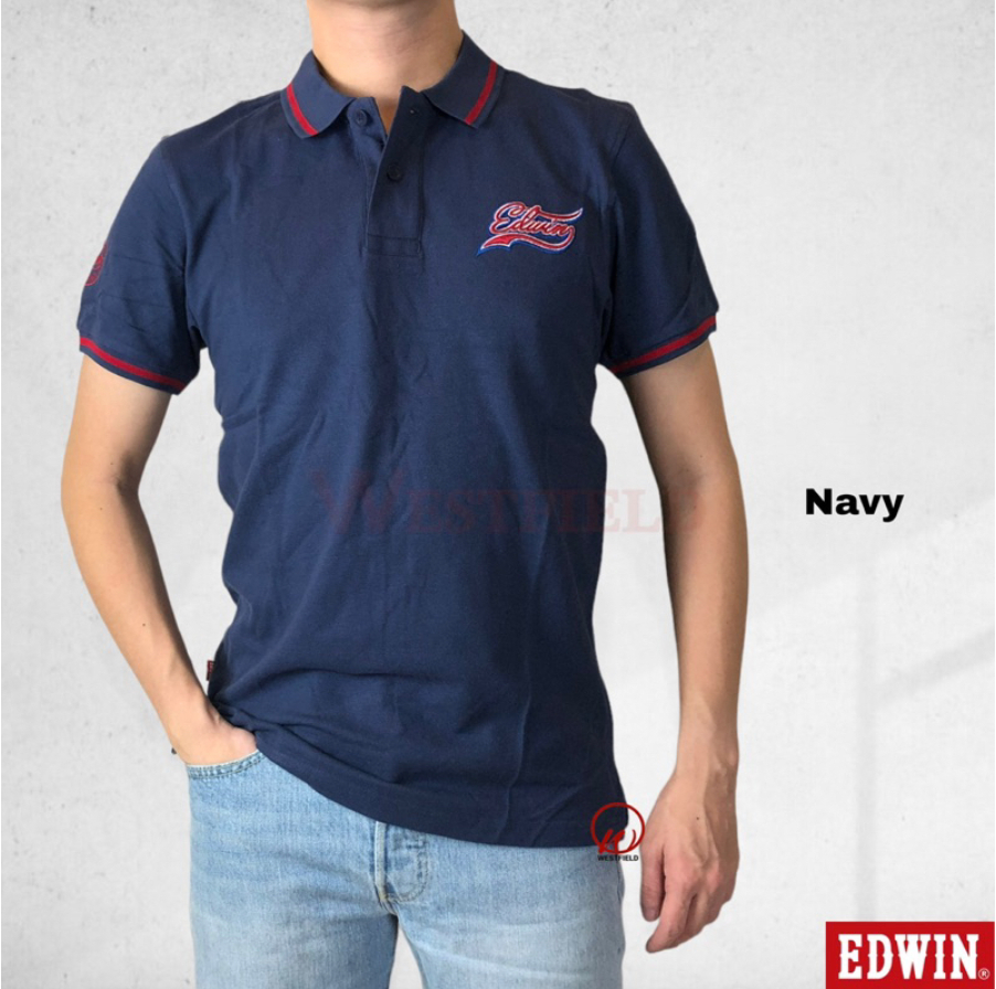 🔥NEW ARRIVAL🔥 EDWIN MEN’S SIGNATURE LOGO EMBROIDERY COLLAR POLO T-SHIRT ( 7482 1876 ) | Shopee ...