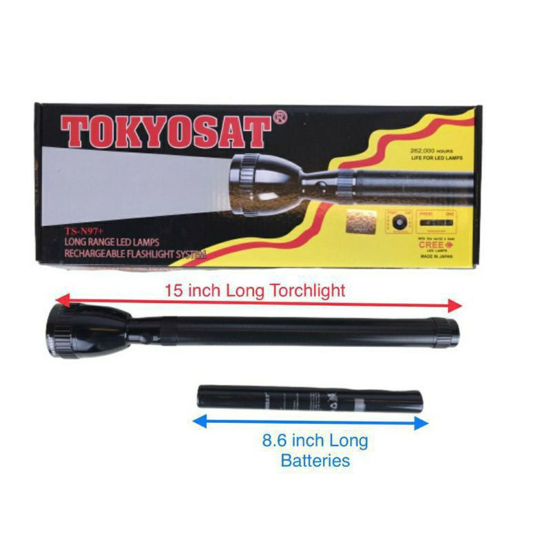 TOKYOSAT Led Rechargeable Torch Light Flashlight / Lampuh Saluh, Japan ...