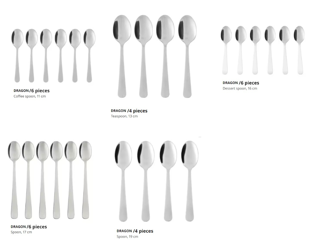 IKEA DRAGON Teaspoon Coffee Spoon | Sudu Kopi | Senduk Kopi | Sudu Teh ...