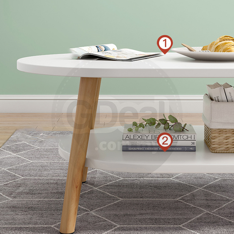 GDeal Small Coffee Table Simple Modern Creative Mini Round Table Coffee ...