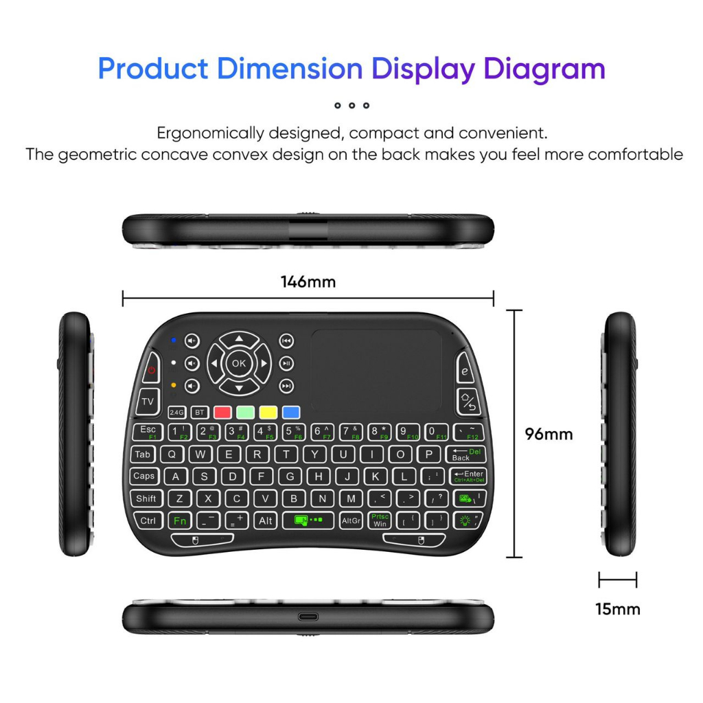 Mini Keyboard Mouse i8/M9 2.4Ghz Wireless Touchpad Keyboard and Mouse ...