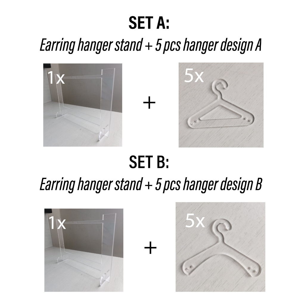 Acrylic earring hanger display rack stand fashion rak anting-anting 耳环架 ...