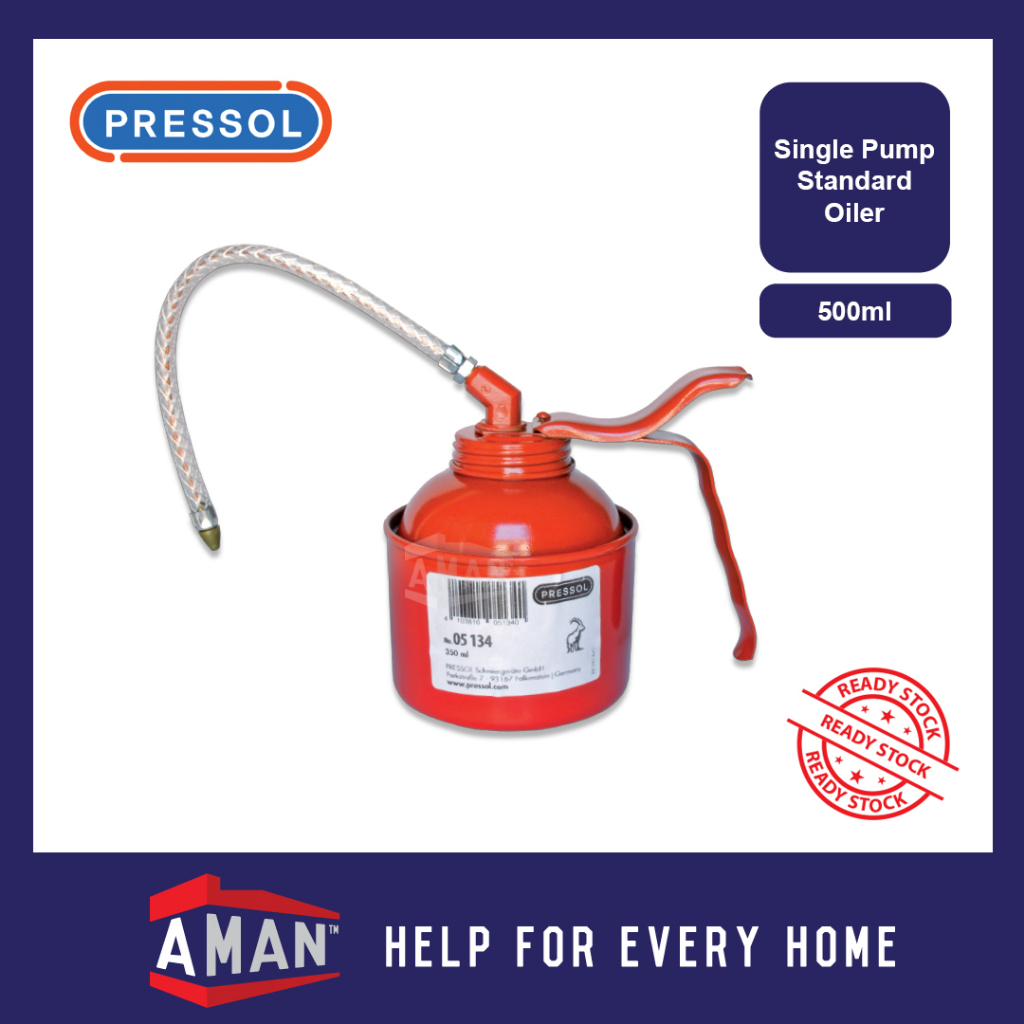 PRESSOL Oil Can Steel High Pressure Single Pump Standard Oiler Oil Pump ...