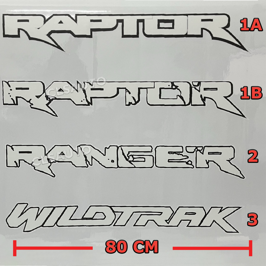 Ford Ranger Sticker Raptor Wildtrak Body Decal Pelekat 4x4 Truck Pickup ...