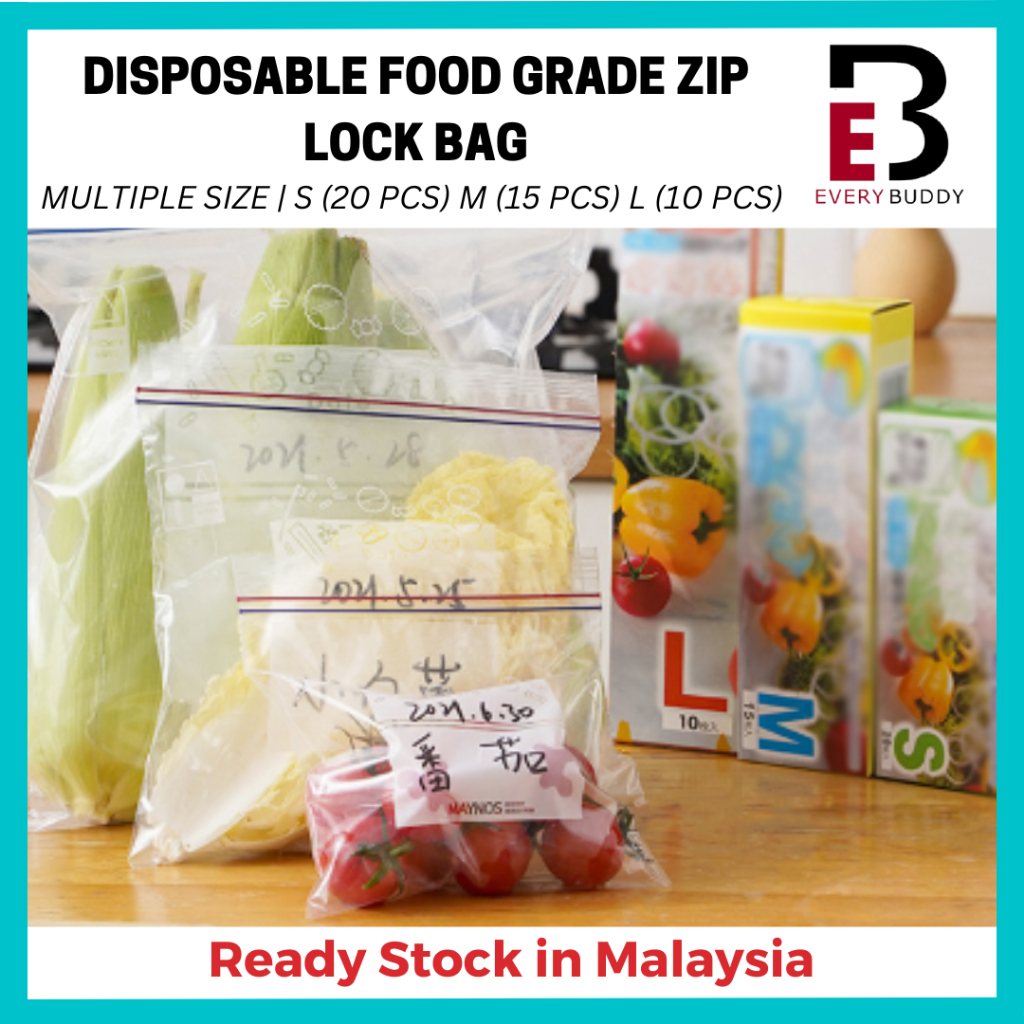 Food Freezer Zip Lock Food Bag Transparent Resealable Storage Zipper ...