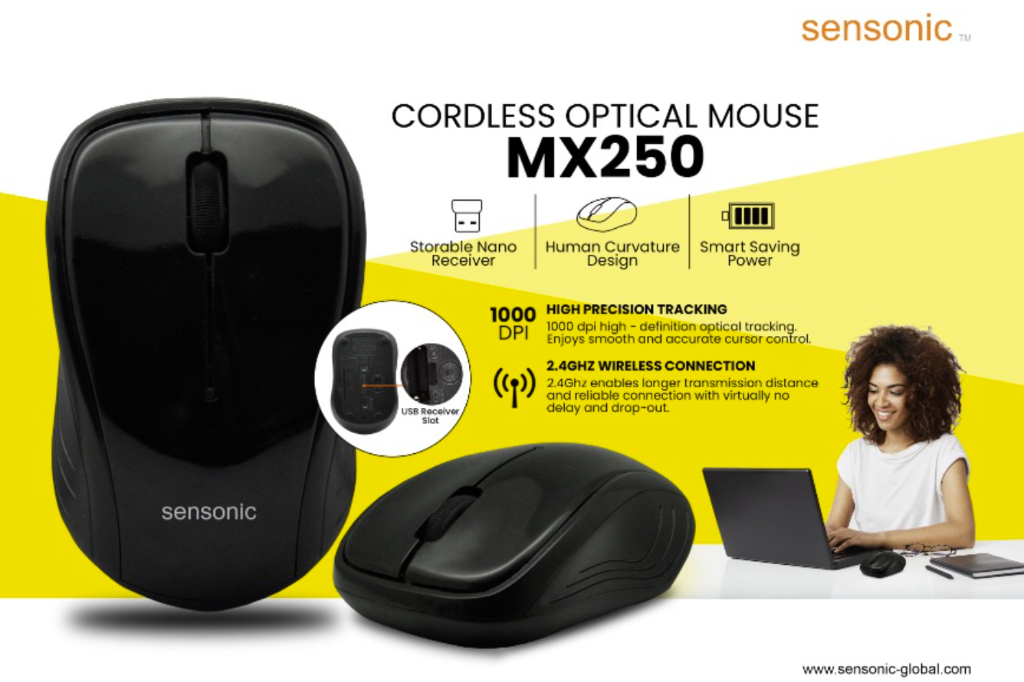 Sensonic MX250 Wireless Mouse Optical 1000DPI Cordless / MX450 1600DPI ...