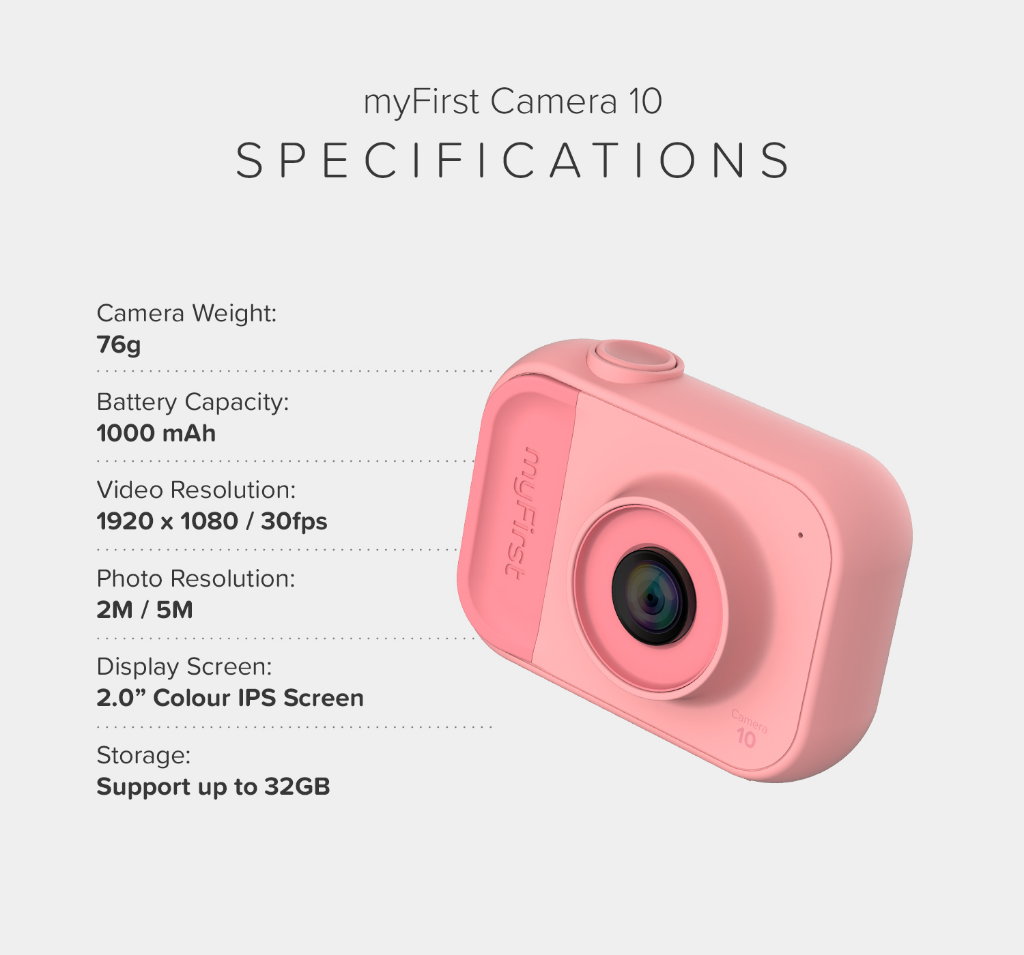 myFirst Camera 10 Mini Digital Camera for Kids with 5MP Camera High ...