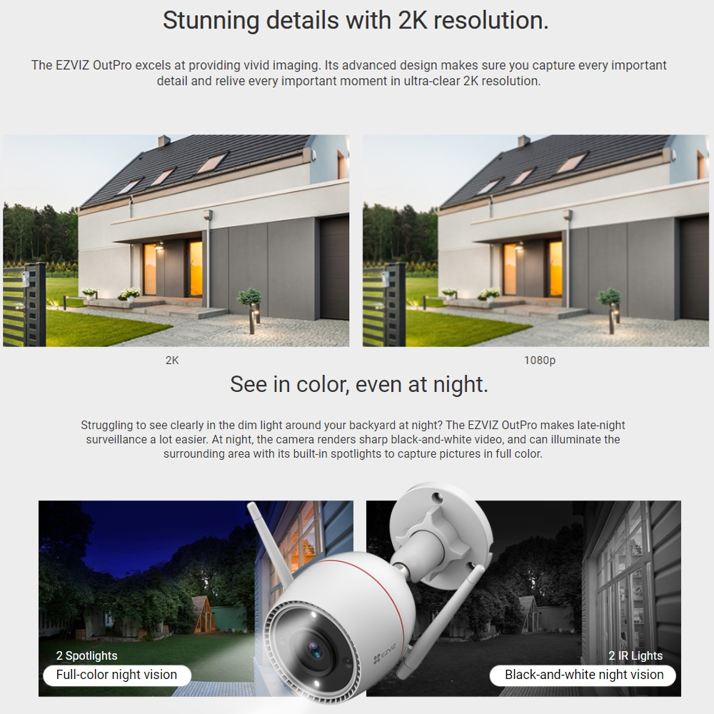 HIKVISION EZVIZ CCTV (Top Global Brand) H3C Smart Wireless WiFi Camera ...