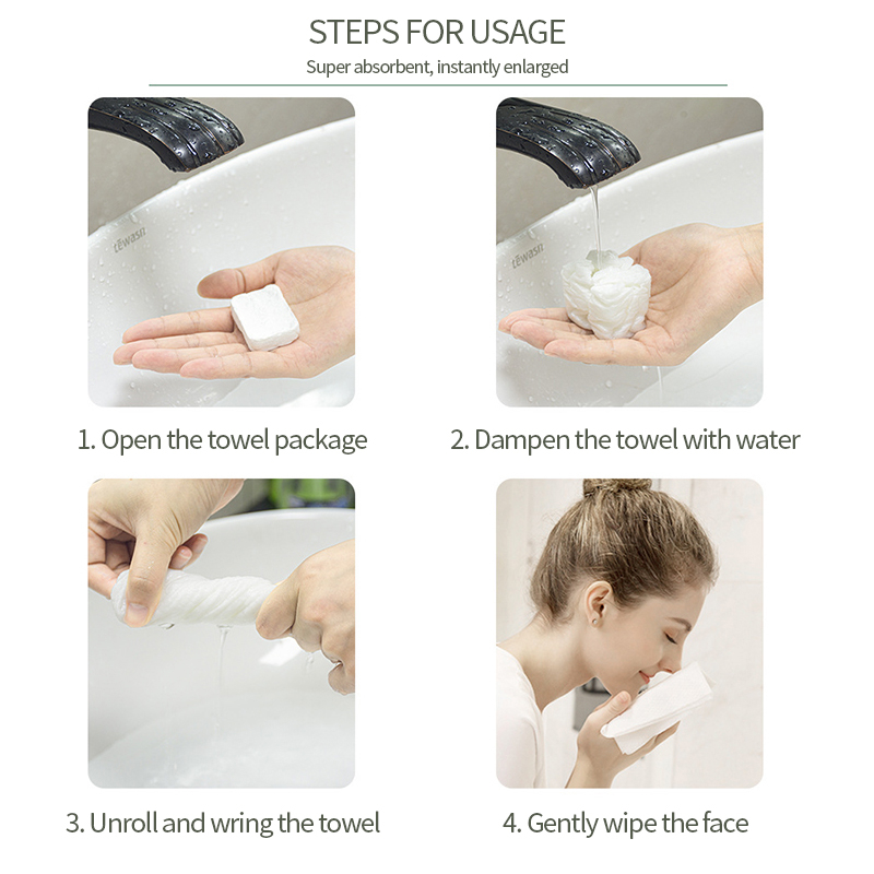Disposable Travel Towels Compressed Facial Wipes Compact Tablet Mini ...