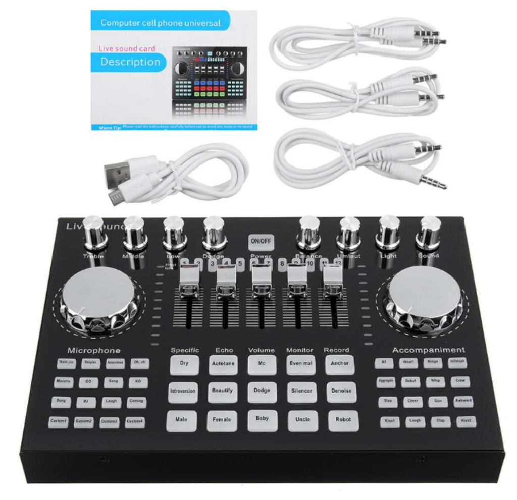 K1 Live Stream Sound Card for [TIKTOK / BIGO LIVE / Voice Recording ...