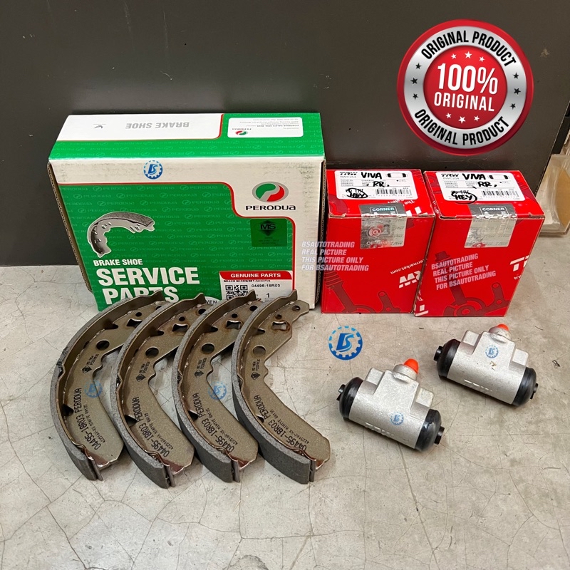 100% Original Perodua Viva 660 850 1.0 Rear Brake Shoe TRW Bosch Brake ...