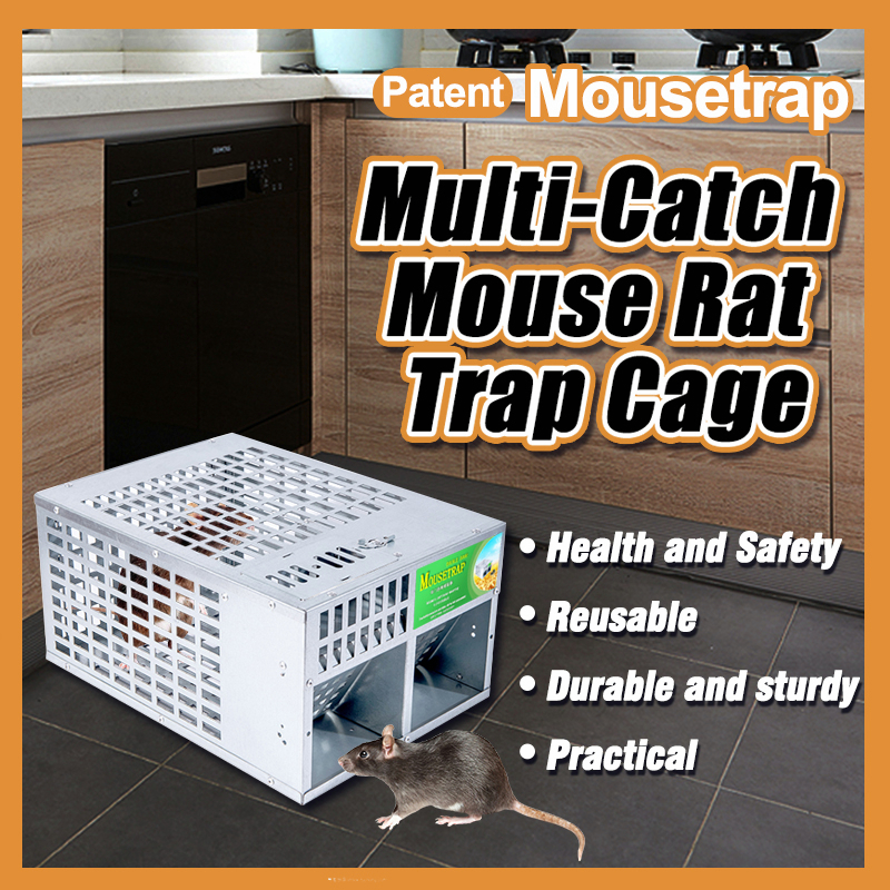 Perangkap Tikus Besi Double Door Mouse Trap Reuseable Multi Catch Mouse ...