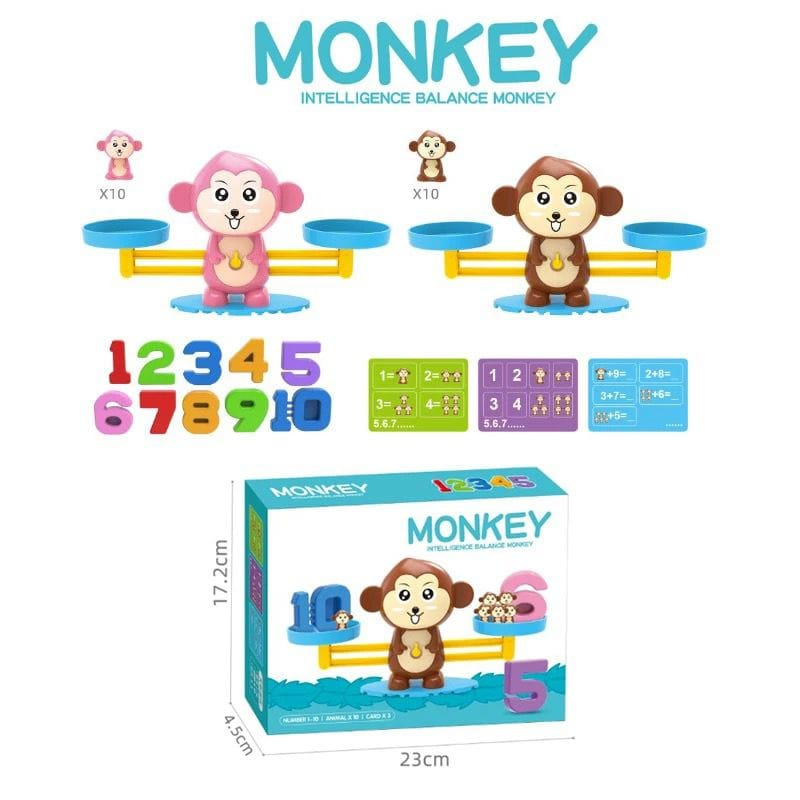 Intelligence Monkey & Cow Math Balancing Scale Number Balance Games ...