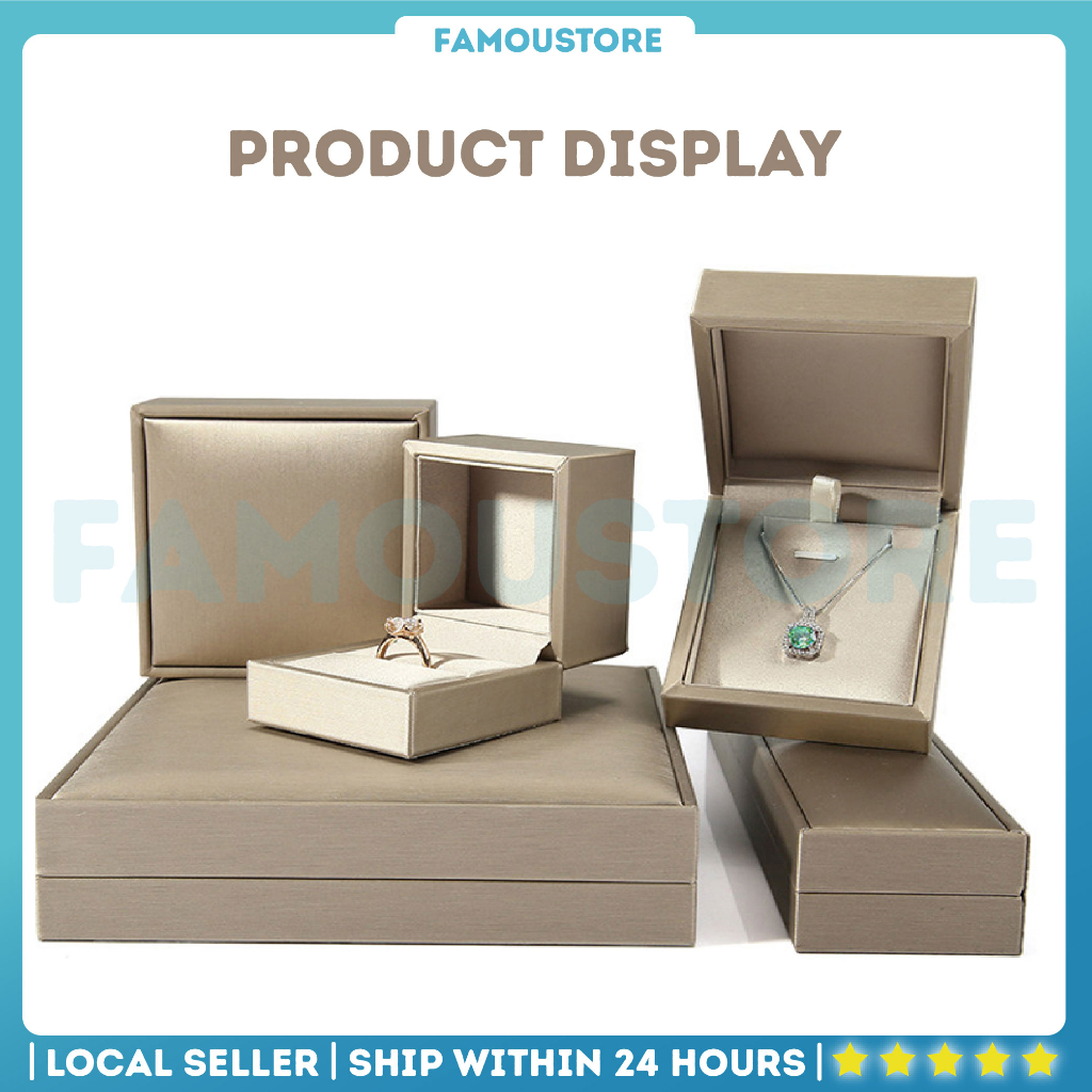 Jewellery box Luxury PU Jewelry Boxes Ring Earring Pendant Bracelet ...