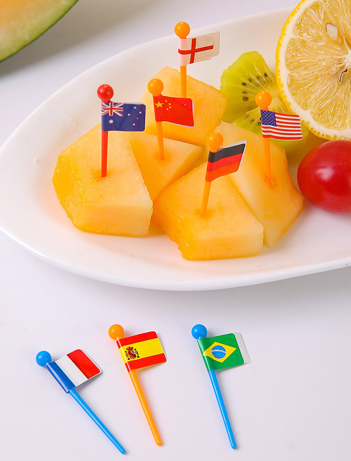 FLAGS Bento Food Pick Fruit Pick Mini Cartoon Fruit Pick Children Bento ...