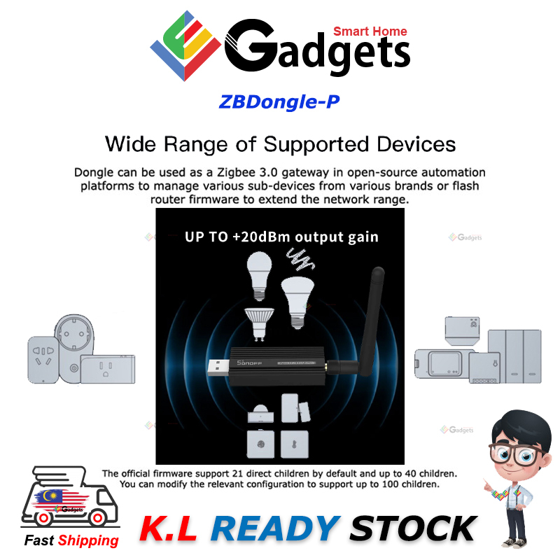 Sonoff Zigbee 3.0 USB Dongle Plus Stick TI CC2652P EFR32MG21 ZigBee ...
