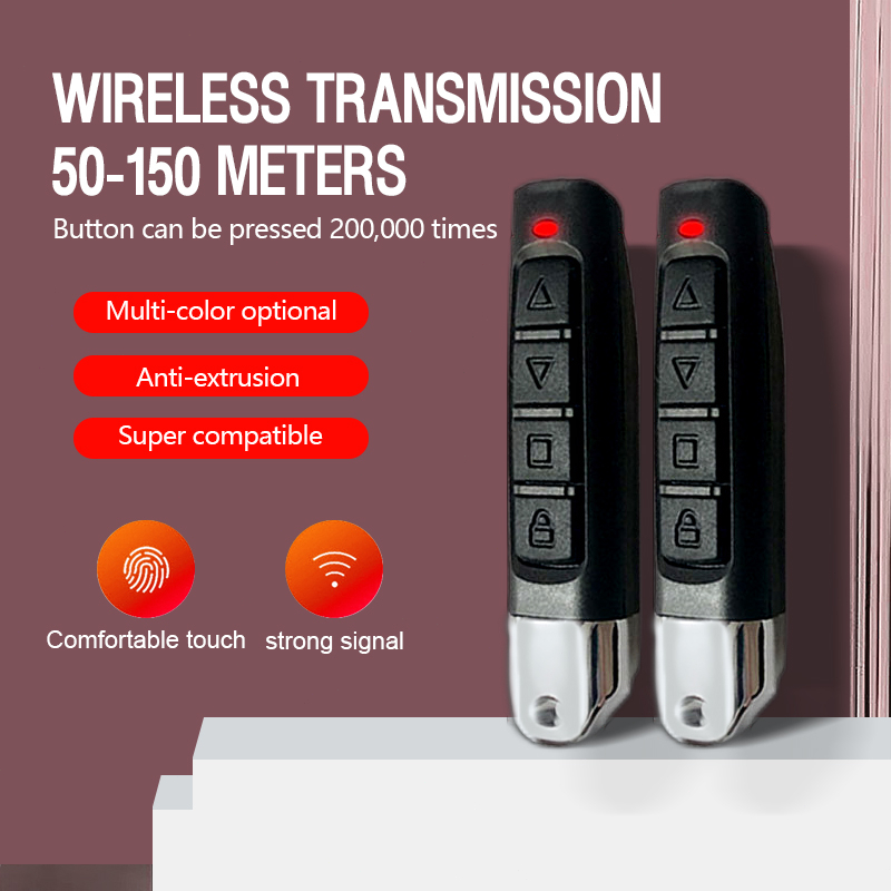 👍330/433mhz Auto Gate Remote Control 4 Button Garage Door Remote Key ...