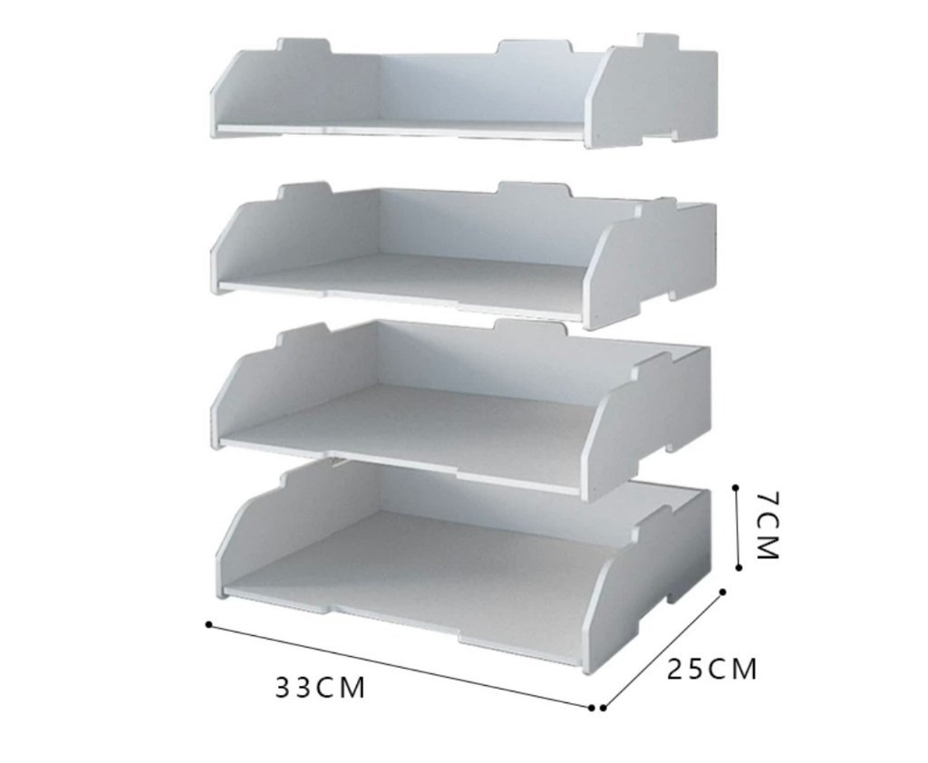 Desktop Rack Office File Holder Stationery Storage A4 Folder Holder Rak ...