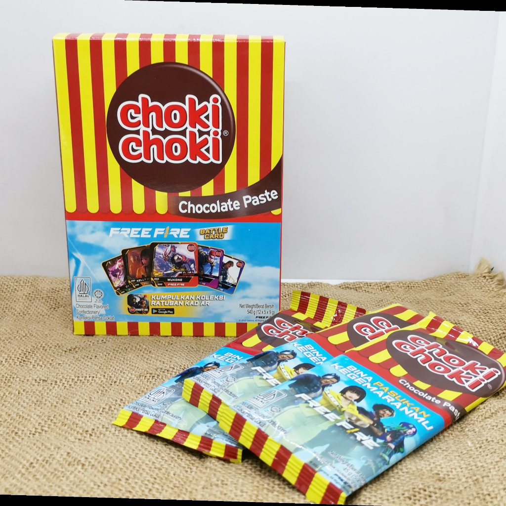 Choki Choki Chocolate Paste / Choki Stick (12 bags x 5 sticks) HALAL ...