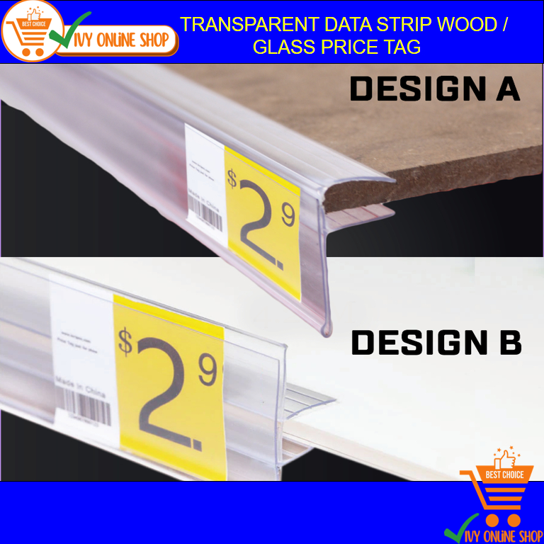 Transparent Data Strip wood / Glass Price Tag | Shopee Malaysia