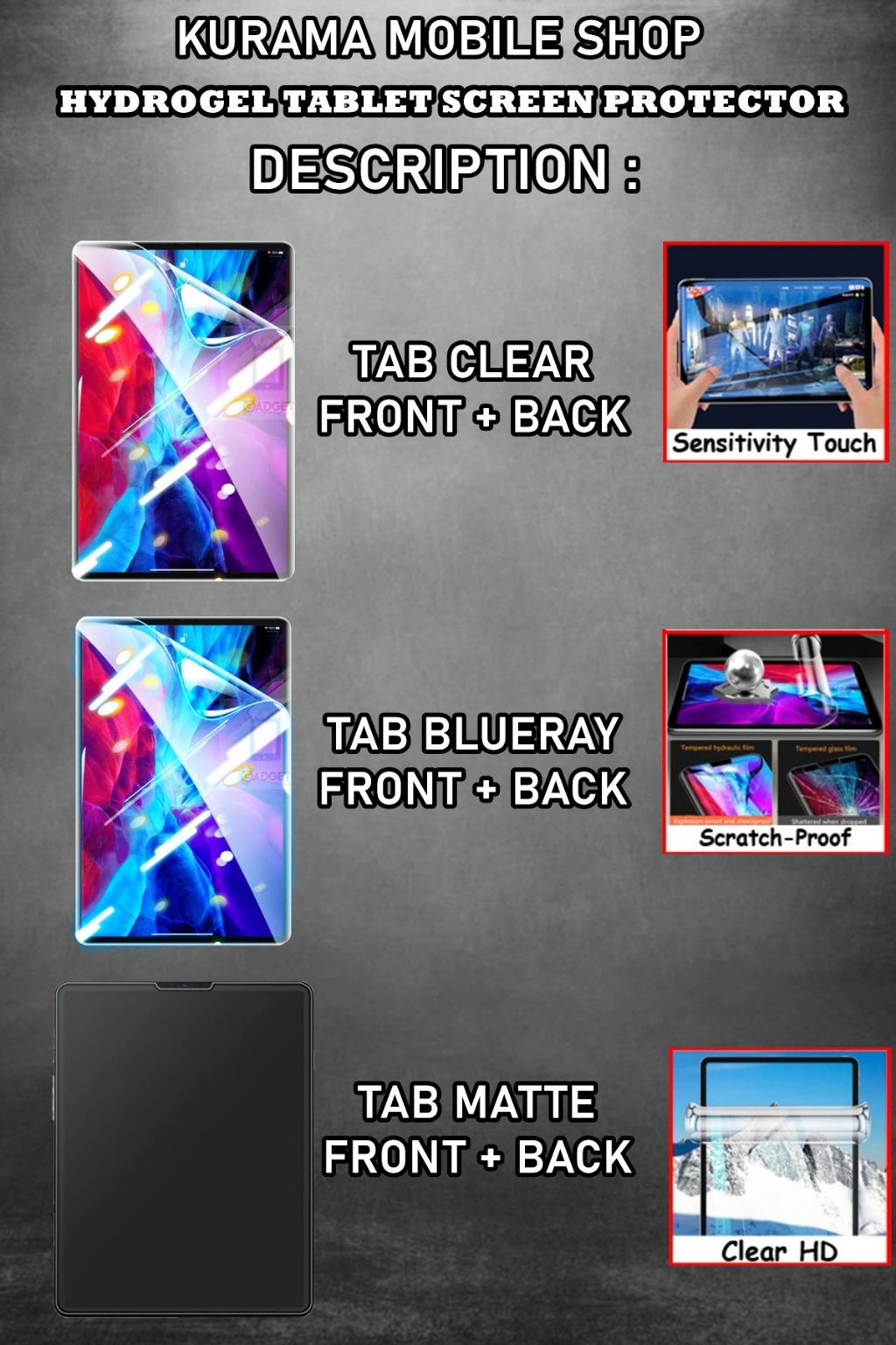 Hydrogel / Nano Screen Protector Blackview Tab 18 / Tab 16 / Tab 15 ...