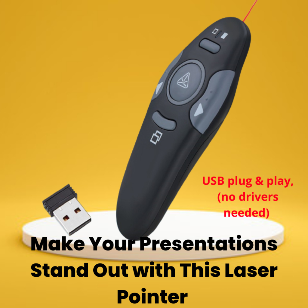 Professional Wireless Presenter with Red Laser Pointer - Supports ...