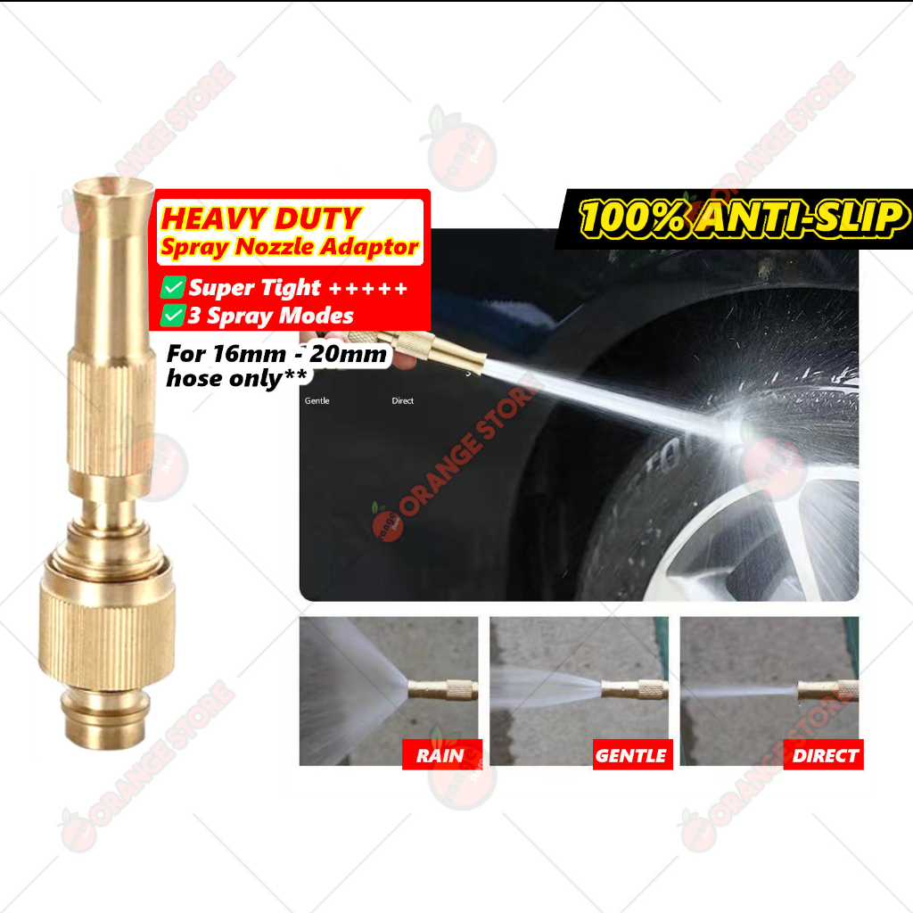 Water Tap Connector Hose Adapter & Spray Head Nozzle 【HEAVY DUTY BRASS ...