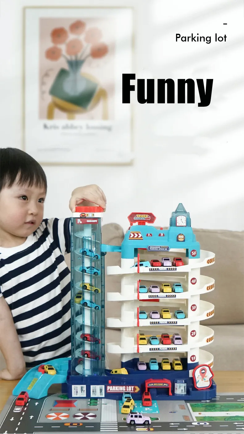 【Ready Stock】PARKING LOT Electric Parking Building Toys Multipurpose ...