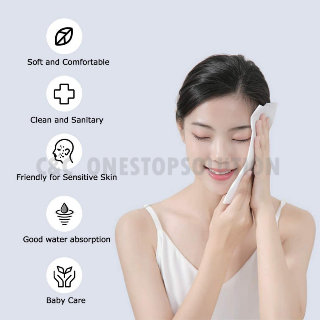 C&C Tissue Kapas Muka Face Towel Make Up Facial Tissue Disposable ...