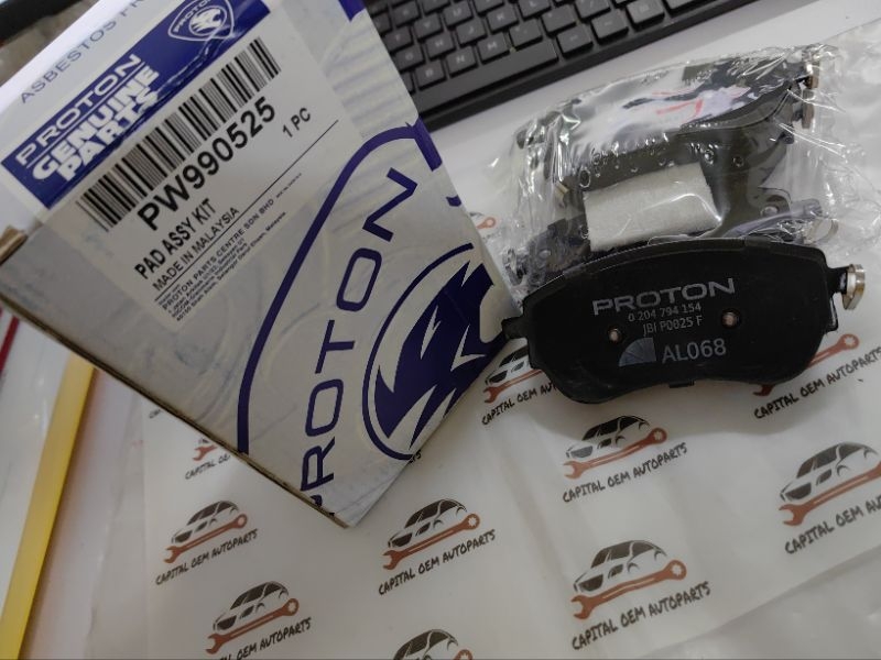 PROTON FRONT BRAKE PADS SAGA VVT 2019>2023 IRIZ PERSONA VVT PW990525 ...