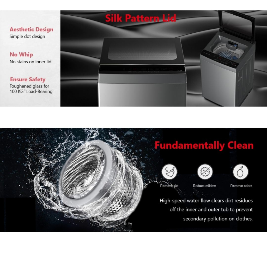 Toshiba Top Load Washer (8.0kg) AW-M901BM(SG) | Shopee Malaysia