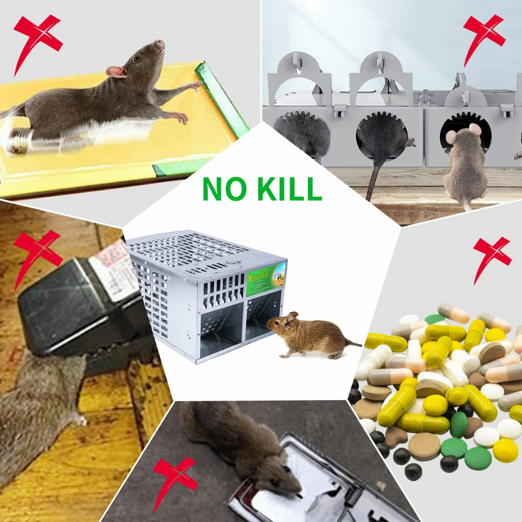 New Auto Capture Big Mouse Trapper Humane Live Cage Sensitive Multi Rat ...