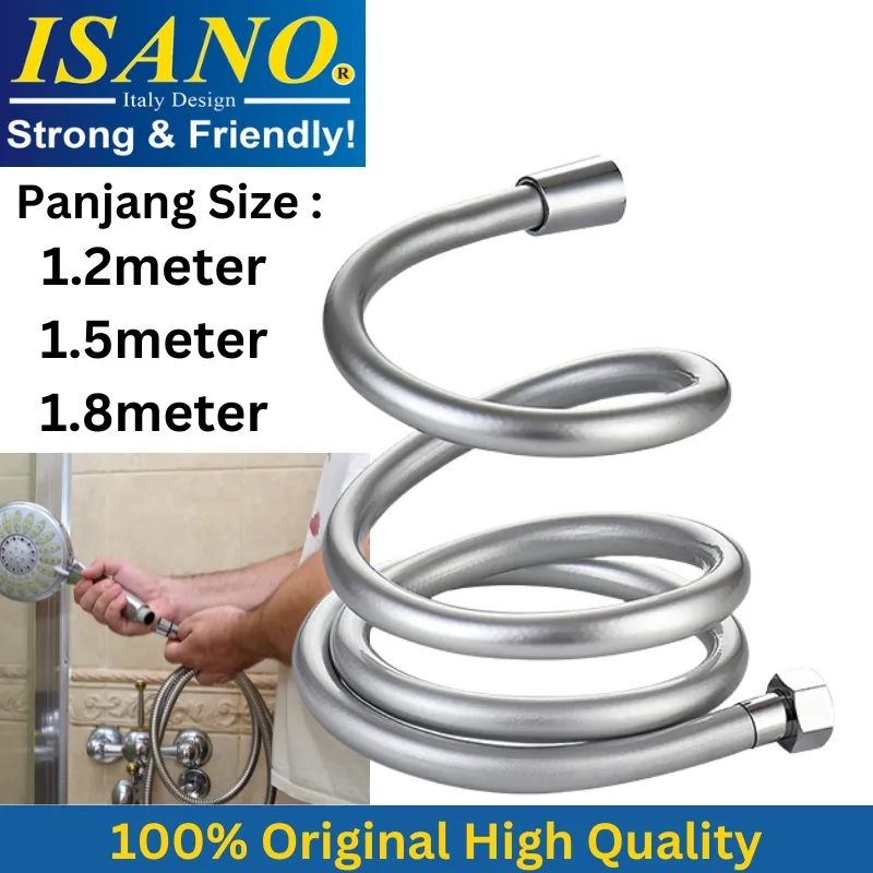 ISANO PVC High Pressure Shower Hose 1.2M 1.5M 1.8M | Shopee Malaysia