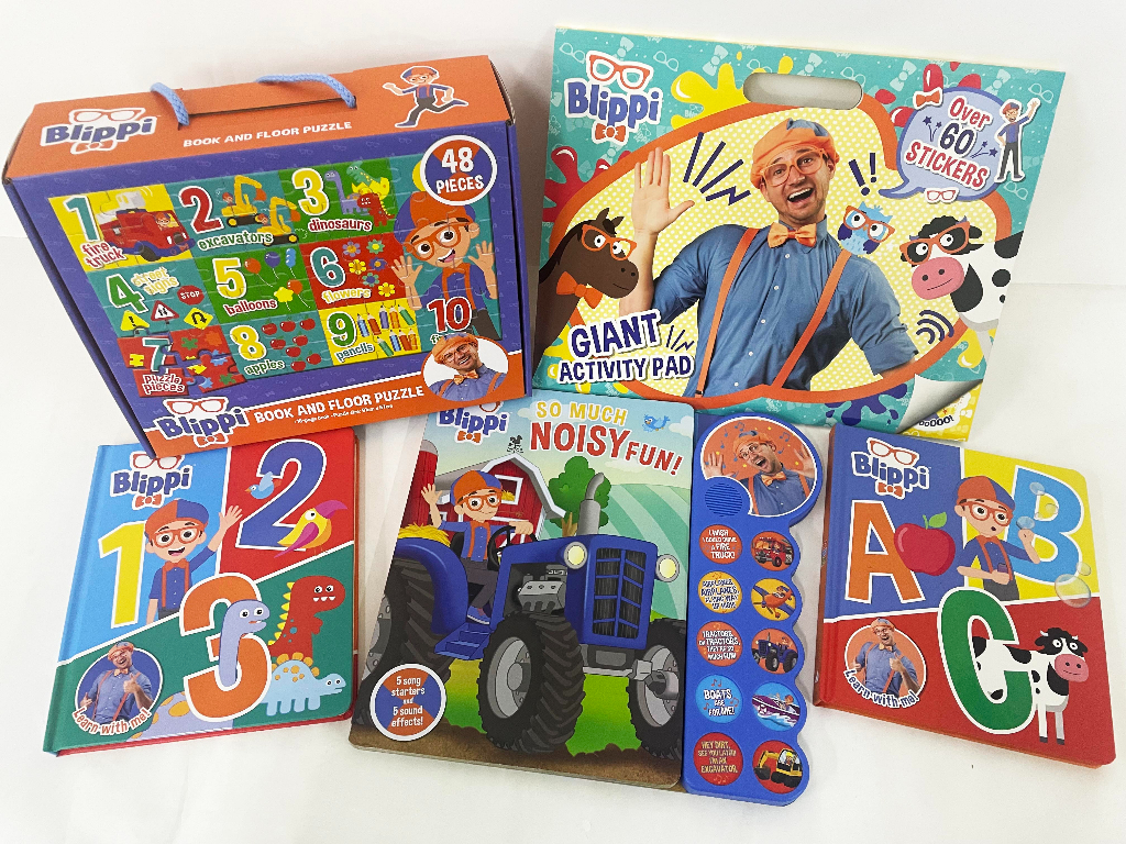 Blippi 5 Books Ultimate Gift Set For Kids to Learn Abc & 123 with ...