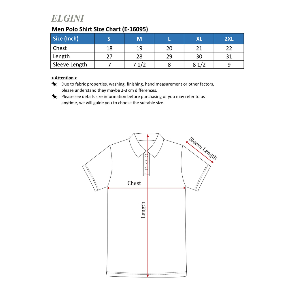 ELGINI Men Polo Shirt E16095 | Shopee Malaysia