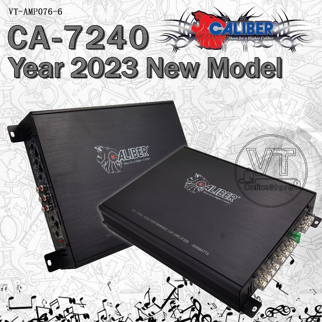 CALIBER CA-7240 4-Channel Car Power Amp Amplifier 2600Watts CA-7540 ...