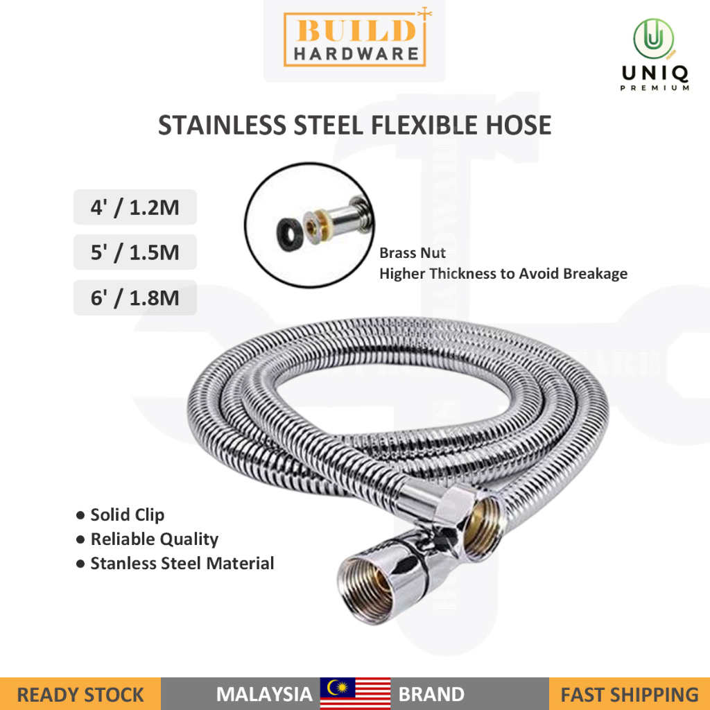 UNIQPREMIUM Stainless Steel Flexible Hose SUS304 Hand Shower Bidet Head ...